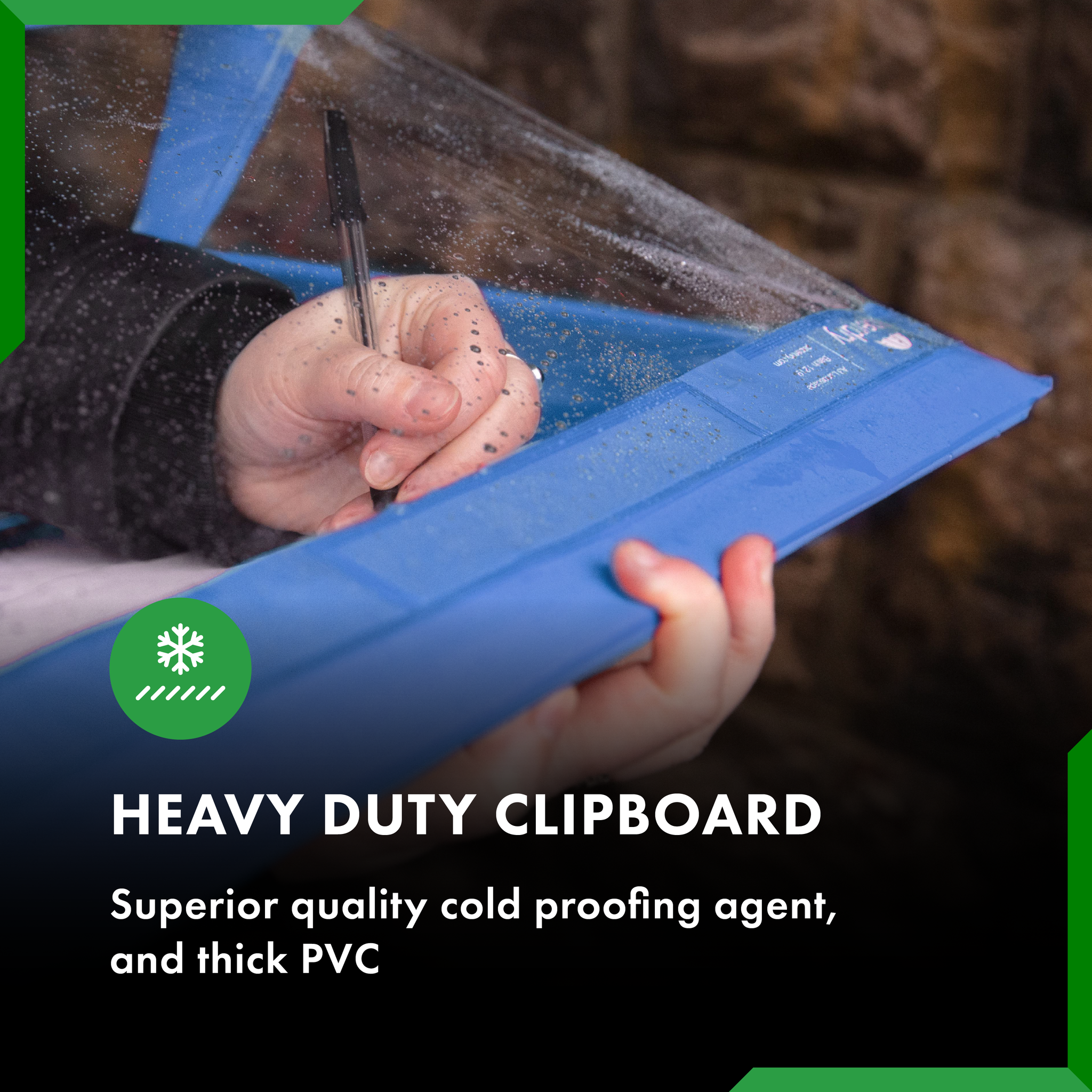Blue Waterproof clipboard in a range of sizes and colours