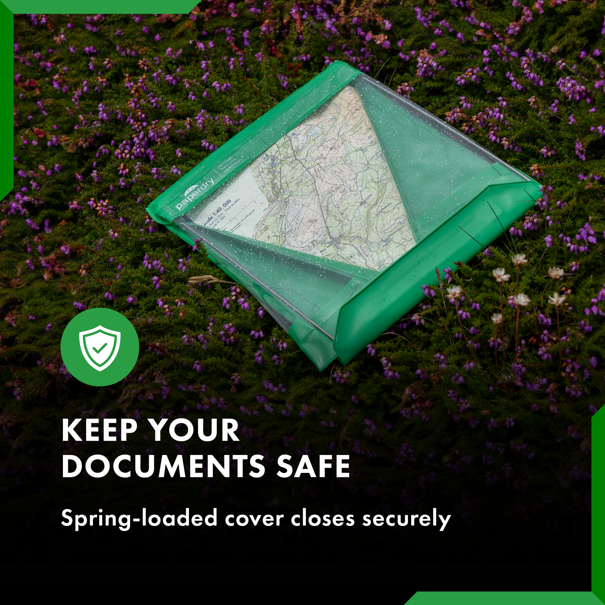 Green waterproof clipboards by Paperdry