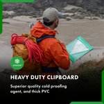 Green waterproof clipboards by Paperdry