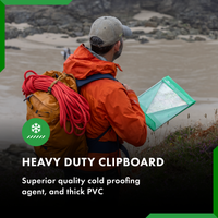 Green waterproof clipboards by Paperdry